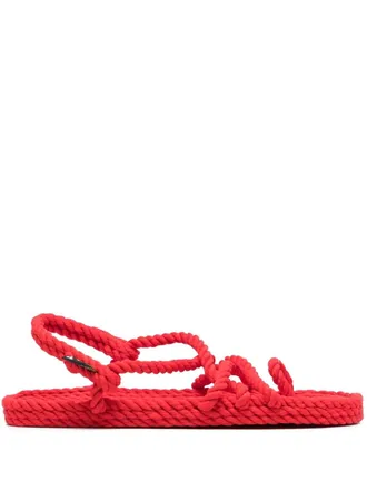 Nomadic State of Mind sandales en raphia - Rouge