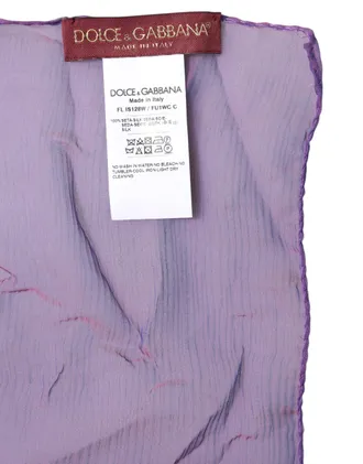 Dolce & Gabbana Silk Rectangle Wrap Shawl - Purple