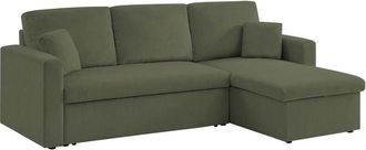 Sweeek Sweeek - Canapé dangle convertible en velours côtelé - ida - 3 places. fauteuil dangle réversible coffre rangement lit modulable Velours côtelé