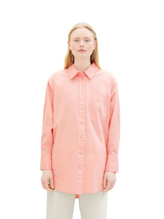 Tom Tailor Damen Basic Poplin Hemdbluse, crystal pink, XL
