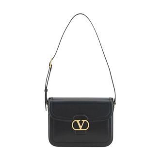 Valentino Garavani Stud Leder Schultertasche - - Bags - Damen - Schwarzk - ONE SIZE