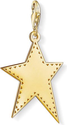 Thomas Sabo Thomas Sabo Damen Charm-Anhänger goldener Stern 925 Sterling Silber Y0040-413-39