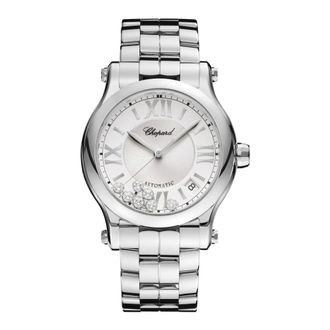 Chopard Femme, Accessoires, Blanc, Taille: ONE Size Happy Sport Montre Automatique en Acier