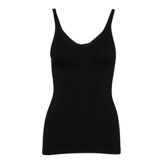 Part Two Haut Noir &agrave; Bretelles R&eacute;glables Silhouette - Femme - Tops - Noir - Taille: 42/44 FR