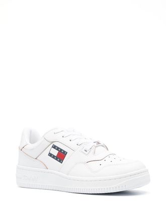 Tommy Hilfiger baskets lac&eacute;es &agrave; patch logo - Blanc