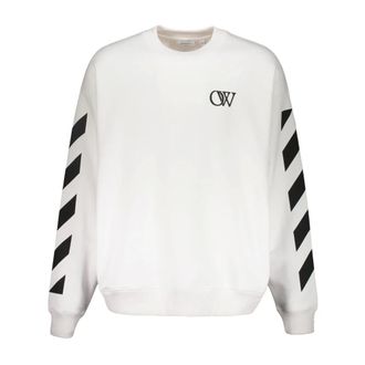 Off-white Homme, Sweatshirts et sweats &agrave; capuche, Blanc, Taille: XS Logo SweaT-shirt