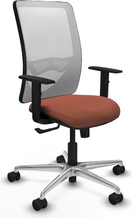 Piqueras y Crespo Arbeitsstuhl Zulema mit 1D-Armen, h&ouml;henverstellbare Lendenwirbelst&uuml;tze, ausgestattet mit 3 Positionen und Schneidschaum, mit Rollen von 65 mm, Nylon, 