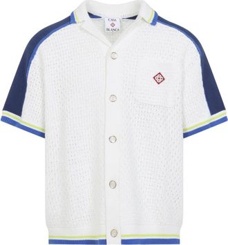 Casablanca Homme, Chemises, Blanc, Taille: M Short Sleeve Shirt