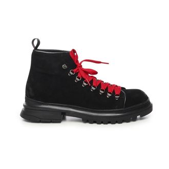 Giuliano Galiano Schwarze Wildleder Schn&uuml;rstiefel - - Shoes - Herren - Schwarzk - 41 EU