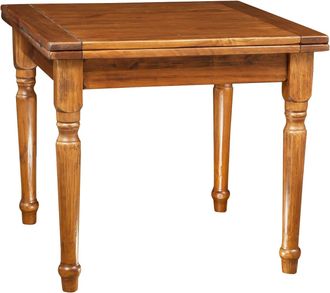 Biscottini International Esstisch ausziehbar 90x90 cm | Küchentisch im Landhausstil | Gartentisch ausziehbar