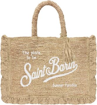 MC2 Saint Barth Femme, Sacs, Beige, Taille: ONE Size Raffia Beach Bag