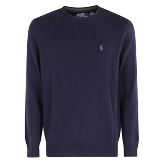 Polo Ralph Lauren Merino-Woll Pullover mit Rundhalsausschnitt - - Knitwear - Herren - Blau - S