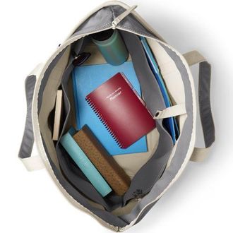 Lands End Canvastasche mit Reißverschluss, extragroß, Herren, Größe:null regular, Weiß, Baumwolle, by Lands End