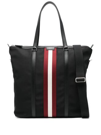 Bally Tote Bag mit Streifen - Schwarz