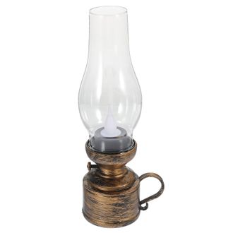 Valiclud Elektronische Petroleumlampe Vintage Wassertropfen Design Bronzeoptik Tischlampe f&uuml;r Innenraum Dekoration