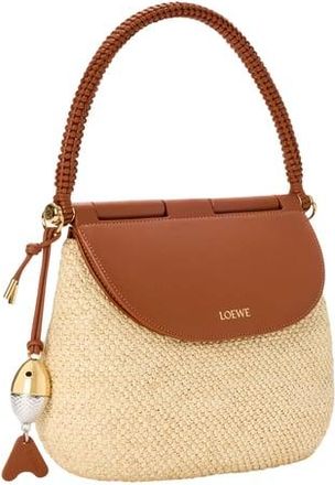 Loewe Paulas Ibiza - Sac Pescador moyen en raphia et cuir de veau