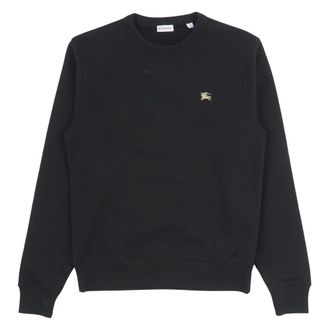 Burberry Homme, Sweatshirts et sweats &agrave; capuche, Noir, Taille: S SweaT-shirt en coton avec logo brod&eacute;