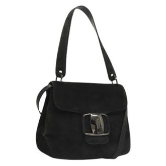 Ferragamo Pre-owned Daim sacs-main - Femme - Pre-owned - Noir - Taille: ONE Size
