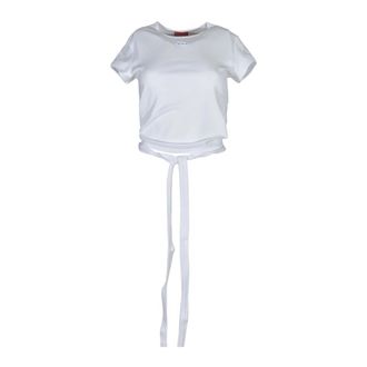Diesel Femme, Tops, Blanc, Taille: 38 FR Cotton T-Shirt