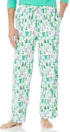 Amazon Essentials Pantalon de Pyjama Respirant en Flanelle (Disponible en Grandes Tailles et Grandes Longueurs) Homme, Écru Sapin de Noël, XXL