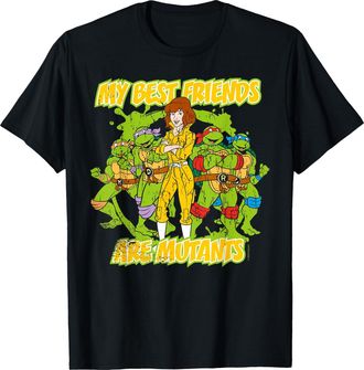 Teenage Mutant Ninja Turtles TMNT Turtle Power Die besten Freunde der Schildkr&ouml;ten im April-Retro-Cartoon T-Shirt