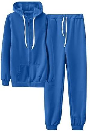 Generic Surv&ecirc;tement pour femme en coton - Manches longues - Surv&ecirc;tement de sport douillet - 2 pi&egrave;ces - Tenue de fitness d&eacute;contract&eacute;e et confortable - Avec poc