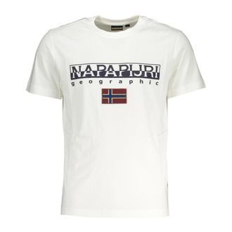 Napapijri Logo Flag T-Shirt - - Tops - Herren - Wei&szlig; - L