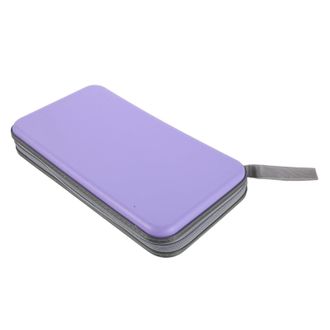 Valiclud Tragbare CD H&uuml;lle aus Hartplastik f&uuml;r 80 CDs DVD Aufbewahrungsbox mit Rei&szlig;verschluss Violett Schutz vor Kratzern und Staub Kompakt f&uuml;r Auto und Reisen