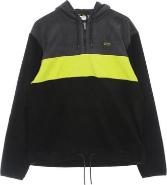 Fila Schwarzer Fleece-Halbzip-Hoodie - - Sweatshirts & Hoodies - Herren - Mehrfarbig - L