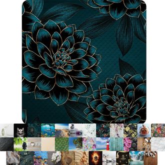 Sanilo Badematte 53 x 53 cm, rutschfeste Duschmatte für Dusche und Badewanne, Antirutschmatte maschinenwaschbar und schimmelresistent (Dahlien)