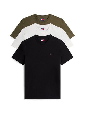Tommy Jeans T-Shirt TJM EXTRA SLIM 3 PACK (Packung, 3-tlg) Mit Rundhalsausschnitt