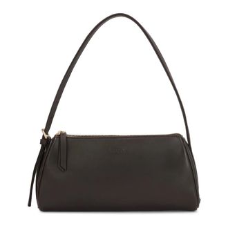 Kazar Kazar Dunkelbraune Leder-Baguette-Tasche zum Tragen am Arm mit Rei&szlig;verschluss - - Bags - Damen - Braun - ONE SIZE