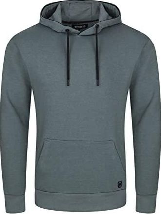 Riverso RIVSandro Sweat à capuche pour homme avec poches kangourou - Coupe droite - Uni - Coton - Noir - Gris - Bleu - Rouge - Vert - Beige - Marron - Tailles