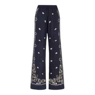 P.A.R.O.S.H. P.a.r.o.s.h., Femme, Pantalons, Bleu, Taille: 40 FR Beach26 Pants