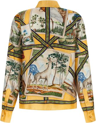 Gucci Womens Multicolor Silk Blouse