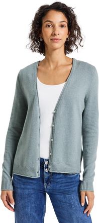 Street One Damen 2515370 Kurzer Cardigan, nile Blue Mel, 42