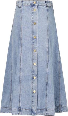 Zimmermann Femme, Jupes, Bleu, Taille: 40 FR Jupe Évasée en Denim Mousse de Mer