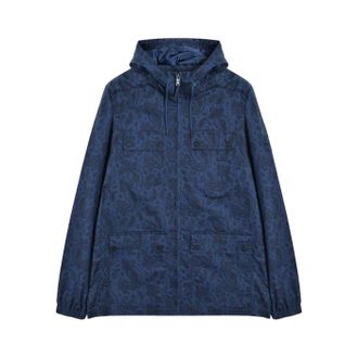 Lambretta Kapuzenjacke f&uuml;r Herren (Blau bedruckt)