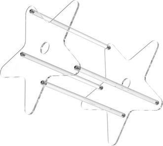 Artibetter Homoyoyo Acryl Schallplattenst&auml;nder Transparent Kreativer Desktop Organizer mit Stern Design Vielseitiger CD Buchhalter f&uuml;r B&uuml;ro Studenten Ordentliche