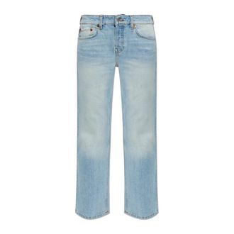Re/Done Slim Straight Crop Jeans - - Jeans - Damen - Blau - W26