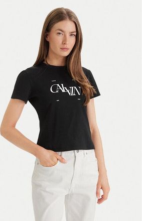 Calvin Klein Jeans T-Shirt Seasonal LV047F808G Schwarz Slim Fit