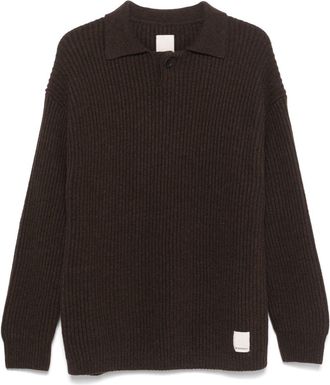 Emporio Armani Gestricktes Poloshirt - Braun