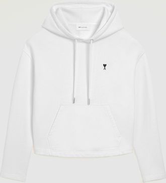 Ami Sweatshirt Contrasted Ami De Coeur Blanc