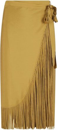 Pinko Pinko, Femme, Jupes, Brun, Taille: 36 FR Bacedasco Midi Skirt