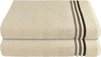 Schiesser Duschtuchset Skyline Color - 2-teilig - 70 x 140 cm - Sand