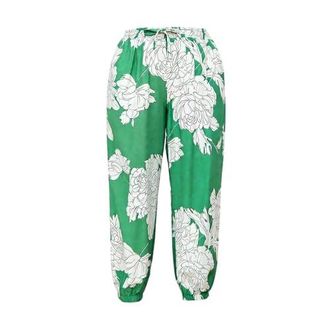 Generic Pantalon ample d&eacute;contract&eacute; en coton imprim&eacute; l&eacute;opard pour personnes &acirc;g&eacute;es 200 kg, Vert, 4XL Grande taille