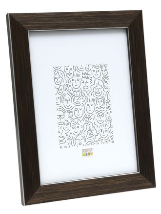 Deknudt Frames S41VK3-10.0X20.0 Bilderrahmen für Fotos 10 x 20 cm, Kunstharz, schmal, Braun