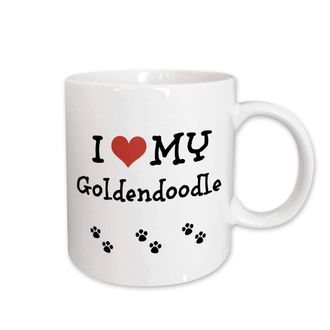 Generic Keramik Tasse Bedruckt Kaffeetassen 330Ml, Ich Liebe Meinen Golden Doodle Tassen Keramik F&uuml;r Kollegin Kaffeeliebhaber Muttertag