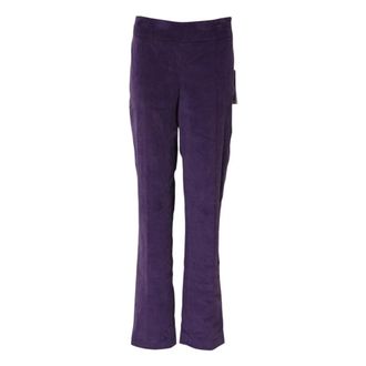 Bencivenga Lila Flared Rei&szlig;verschluss Hose - - Trousers - Damen - Lila - XL