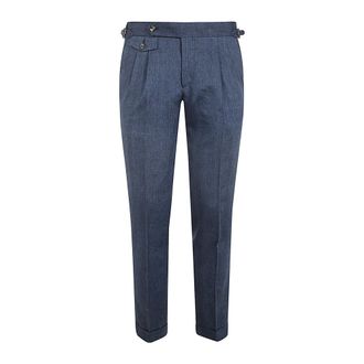 Barba Homme, Pantalons, Bleu, Taille: 2XL Pantalon Parma Bleu